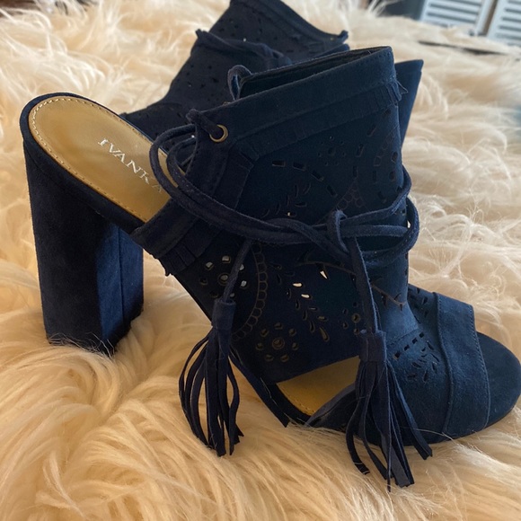 Ivanka Trump | Shoes | Ivanka Trumph Suede Laser Cut Shoes | Poshmark